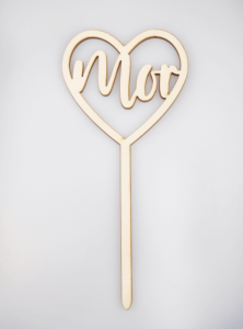 Personlig mors dags gave - Mor hjerte, På pind - Verksted